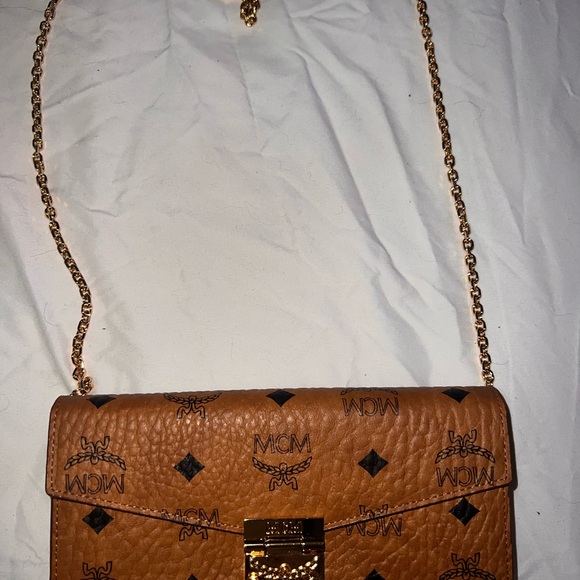 MCM | Bags | Mcm Wallet On Chain In Cognac | Poshmark